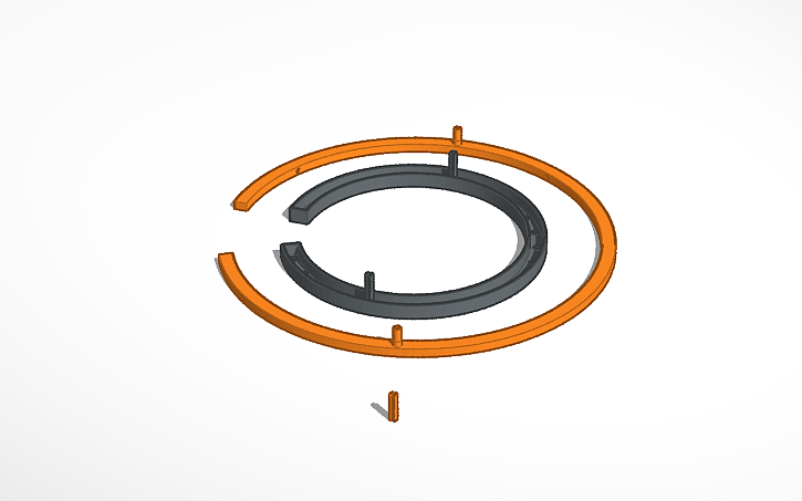 3D design 140mm water drip rings - Tinkercad