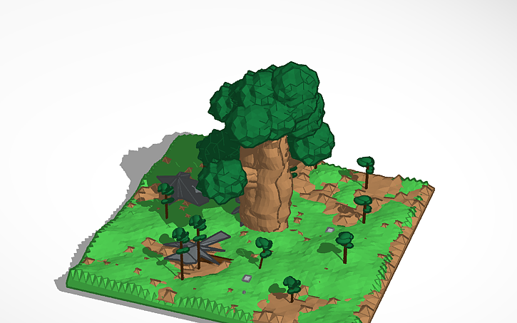3D design yes big tree - Tinkercad