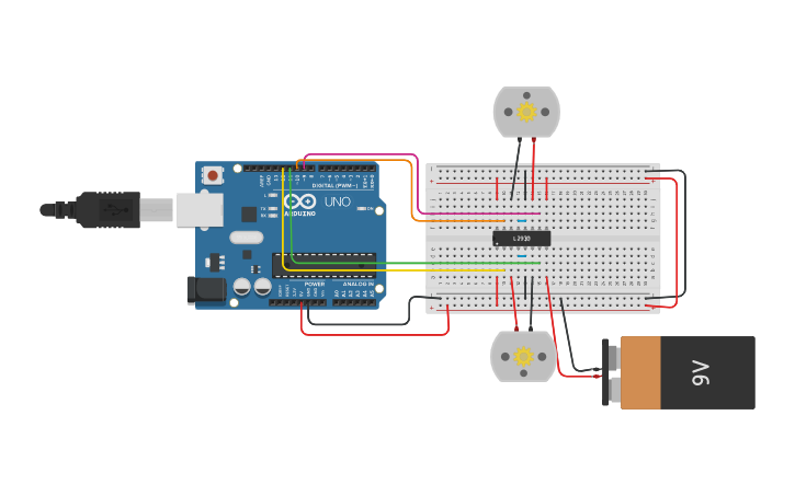 Circuit design MOTOR - Tinkercad