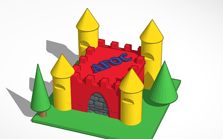 3D design Castillo Tinkercard - Tinkercad