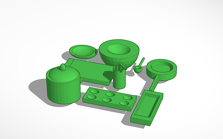 3D design Kitchen utensils - Tinkercad