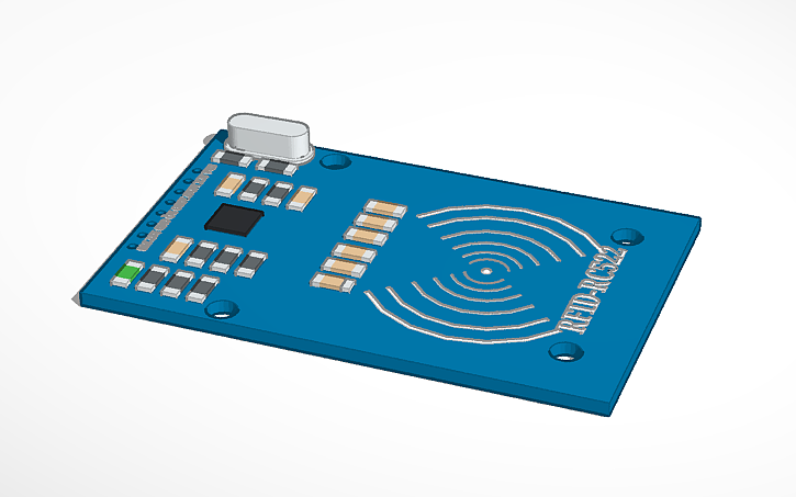 3D design Arduino RFID-RC522 - Tinkercad