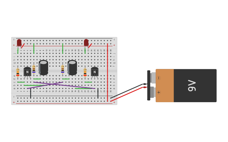 Circuit design Priyans Dual LED Flasher - Tinkercad