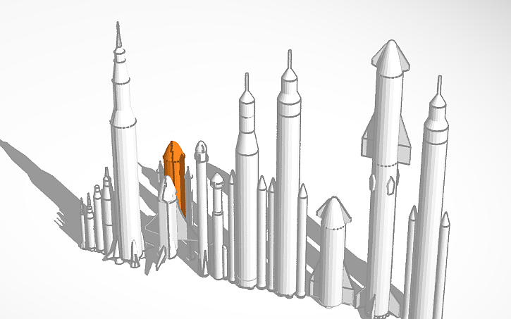 3D design The History and Future of Manned American Rockets - Tinkercad