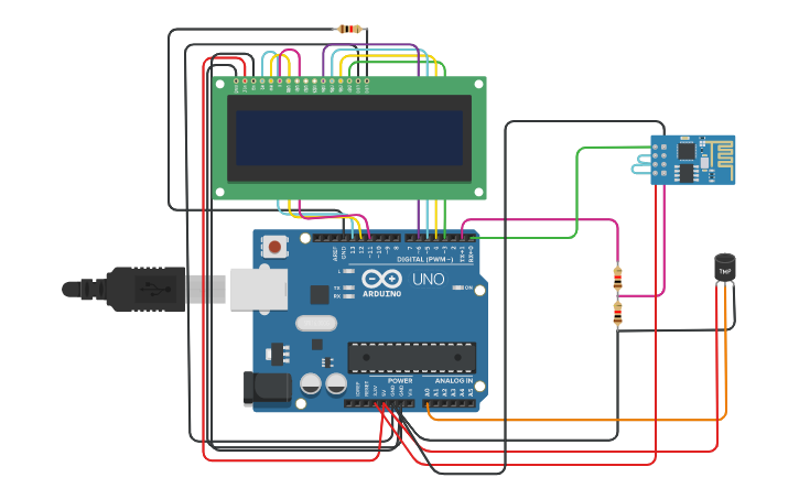 Circuit Design Esp8266thingspeak With Arduino Tinkercad 4833