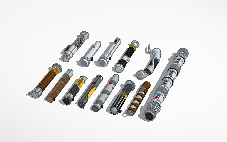 3D design Lightsabers - Tinkercad