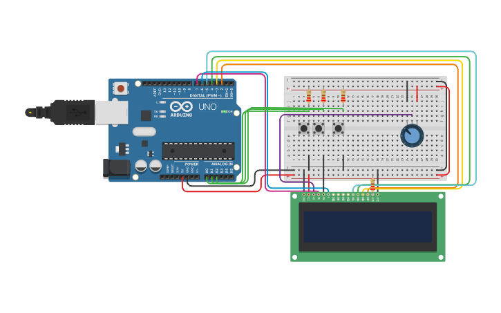 Circuit Design Cronometro Tinkercad