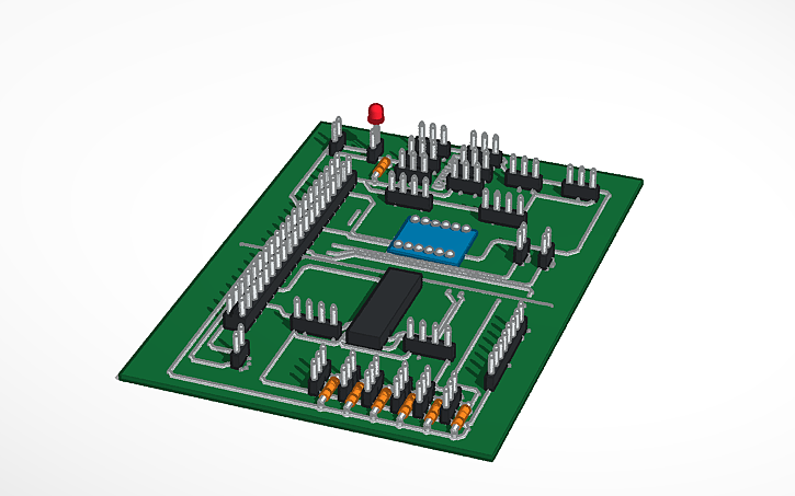 3D design VivariumPi PCB - Tinkercad