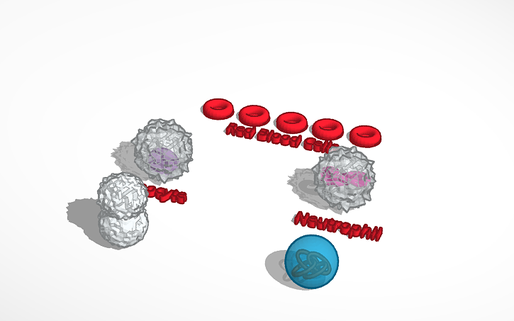 3D design Blood Cells - Tinkercad