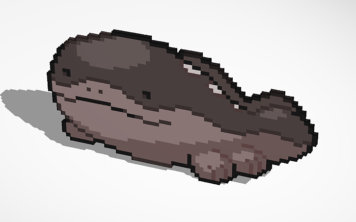 3D design Clodsire Pixel Art - Tinkercad