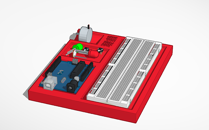 3D design Protoboard Holder - Tinkercad