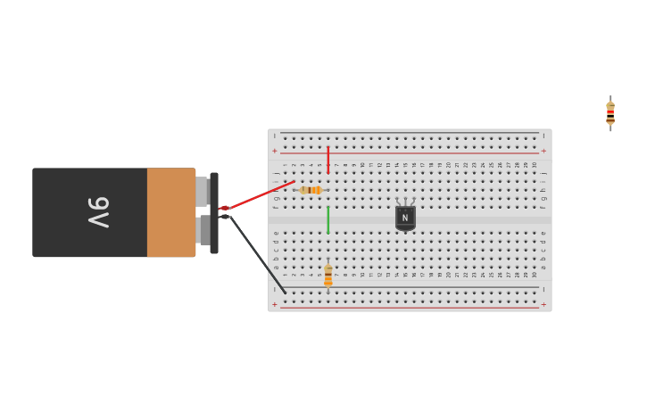 Circuit design Voltage Divider - Tinkercad