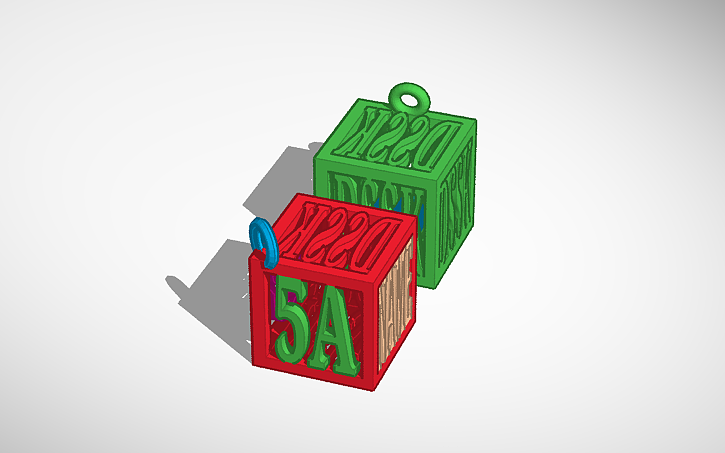 3D design Schlüsselanhänger DSSK - Tinkercad
