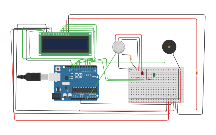 Circuit Design Alcohol Detector Tinkercad