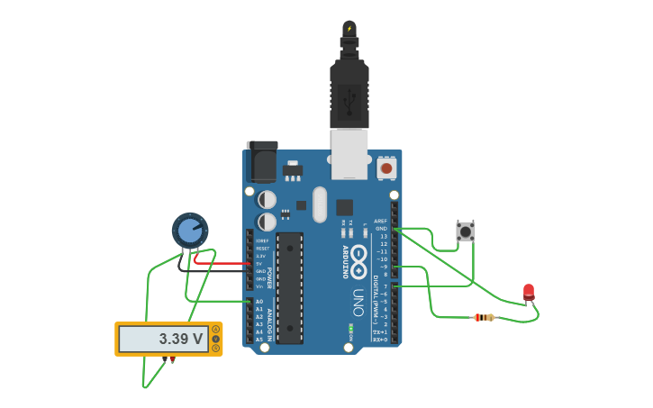 Circuit design EXEMPLO_ANALOGICO | Tinkercad