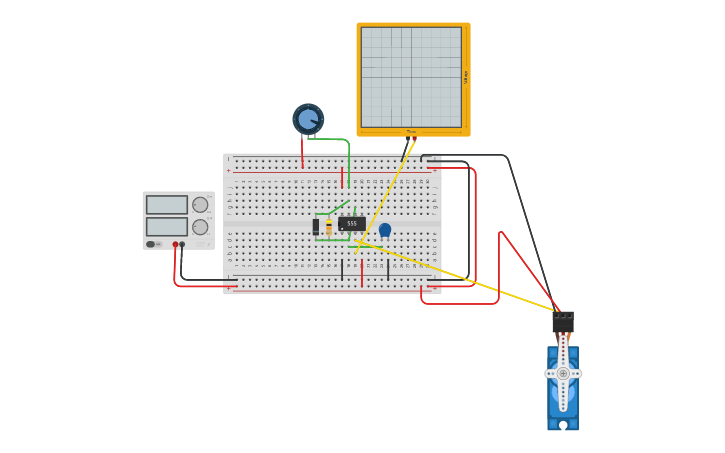 Circuit Design 555 Servo Control Tinkercad