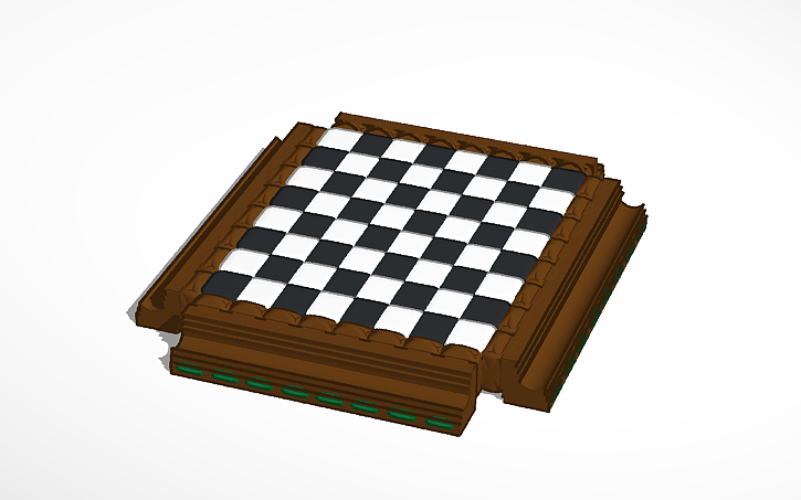 3D design jewel en-crested chess board - Tinkercad