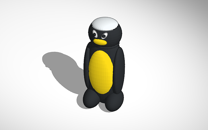3D design penguin torch - Tinkercad
