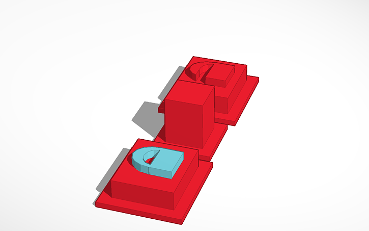 3D design Key Case Buttons - Tinkercad