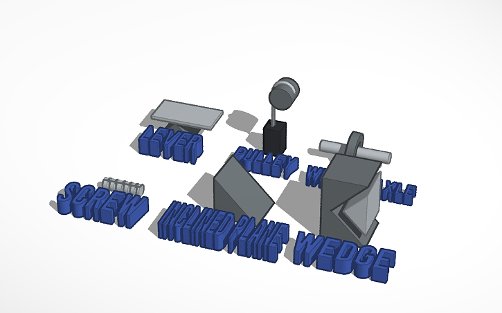 3D design 6 Simple Machines | Tinkercad