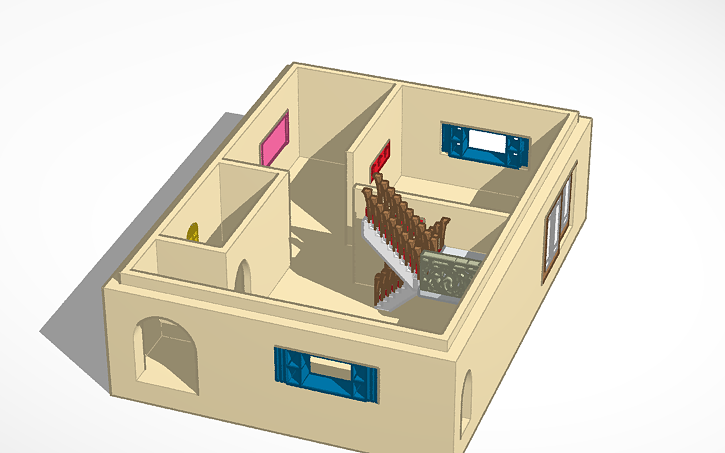 3D design 3D House First Floor - Tinkercad