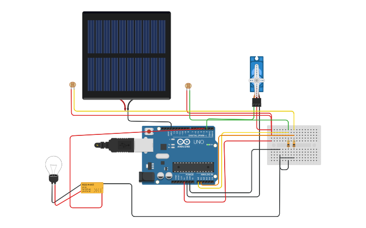 Circuit design Solar Prottay - Tinkercad