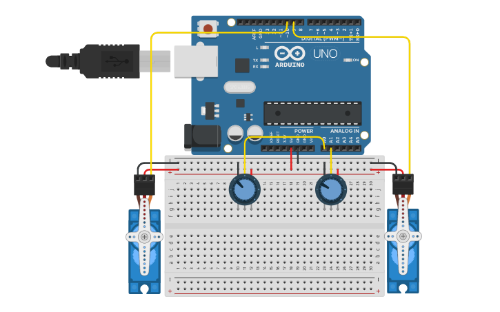 Circuit design Joystick - Tinkercad