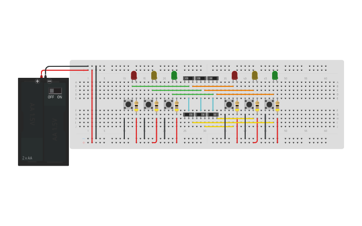 Circuit design Copy of Rock-Paper-Scissors Board-All - Tinkercad