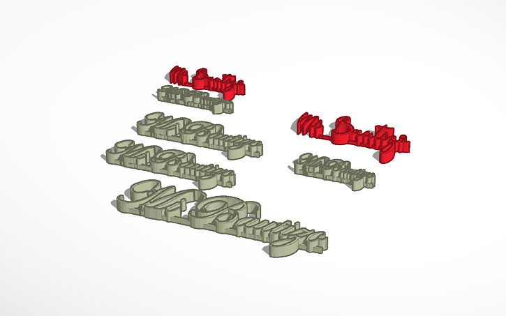 3D design Mi Bautizo letra joakin | Tinkercad