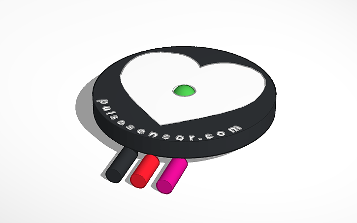 3D design PulseSensor To Scale - Tinkercad