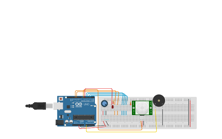 Circuit design Copy of Anti Theft Security and Alarm System - Tinkercad Circuit design Copy of Anti Theft Security and Alarm System - Tinkercad