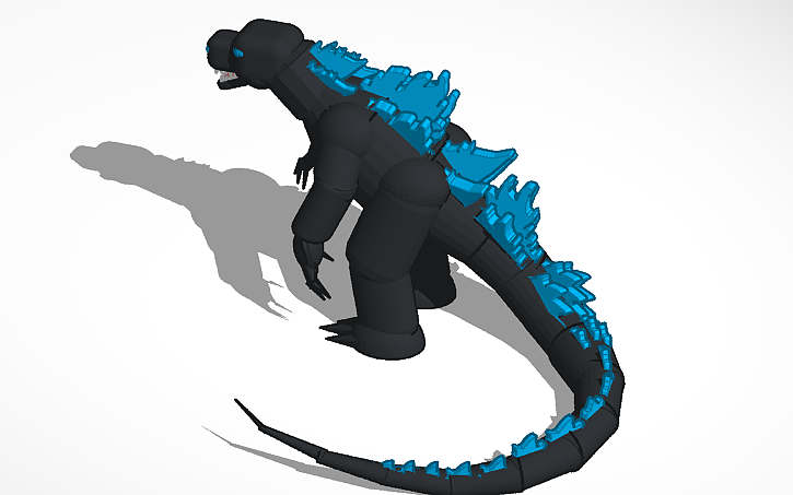 3D design Godzilla (atomic glow) - Tinkercad