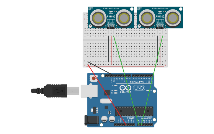 Circuit Design Bidirectional Visitor Counter Tinkercad