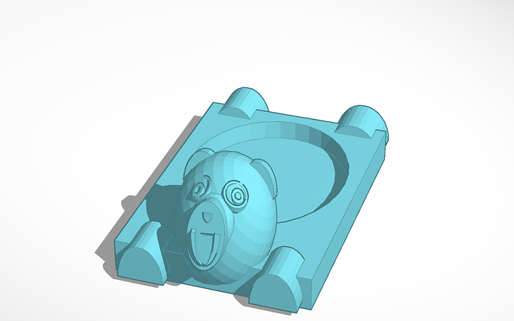 3D design Bear Rug Soap dish/Coaster | Tinkercad