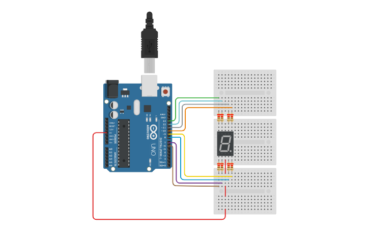 Circuit design 7SEG_INICIAL - Tinkercad