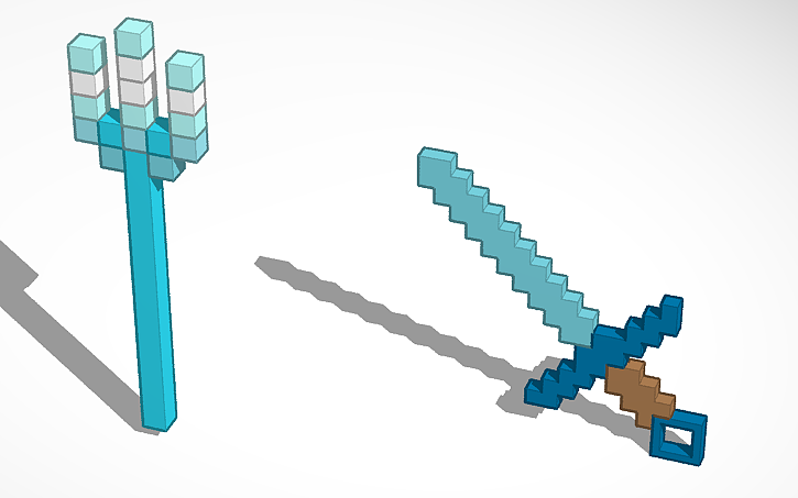 3D design Minecraft weapons | Tinkercad
