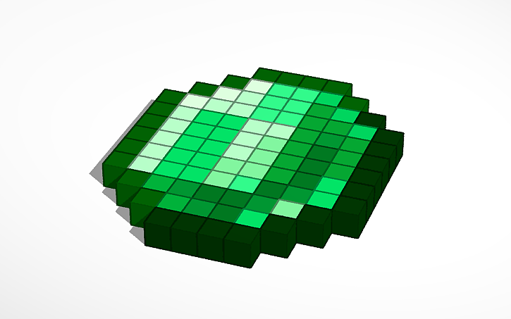 3D design Minecraft Emerald - Tinkercad