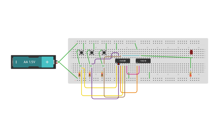 Circuit design Practica 13 NAND | Tinkercad