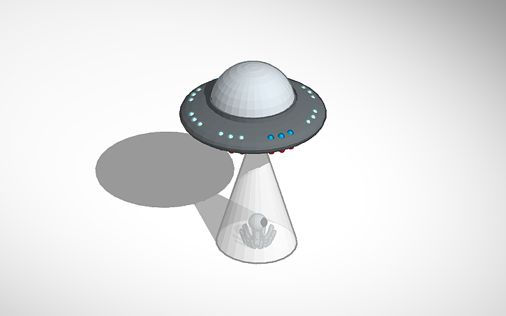 3D design ufo ve uzaylı - Tinkercad