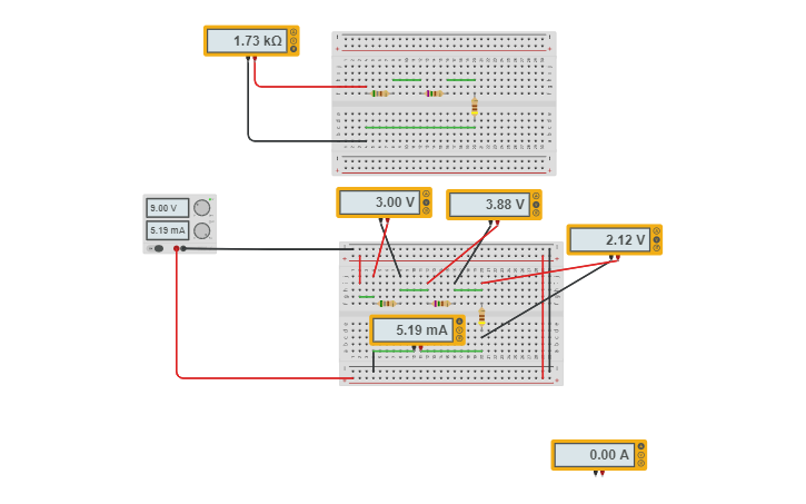 Circuit design Circuito serie - Tinkercad