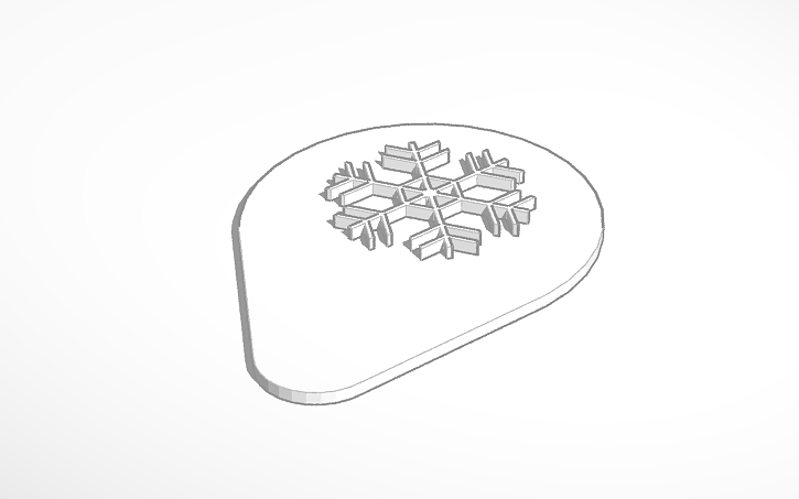 3D design Guitar pick - Tinkercad