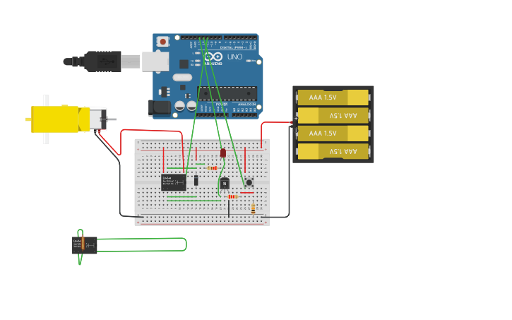 Circuit design Copy of Relay Level one - Tinkercad