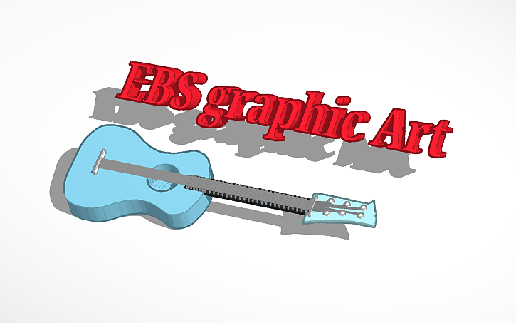 3D design Assignment #1 EBS Guitar | Tinkercad