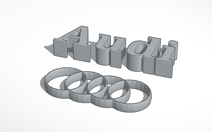 3D design Audi Logo - Tinkercad