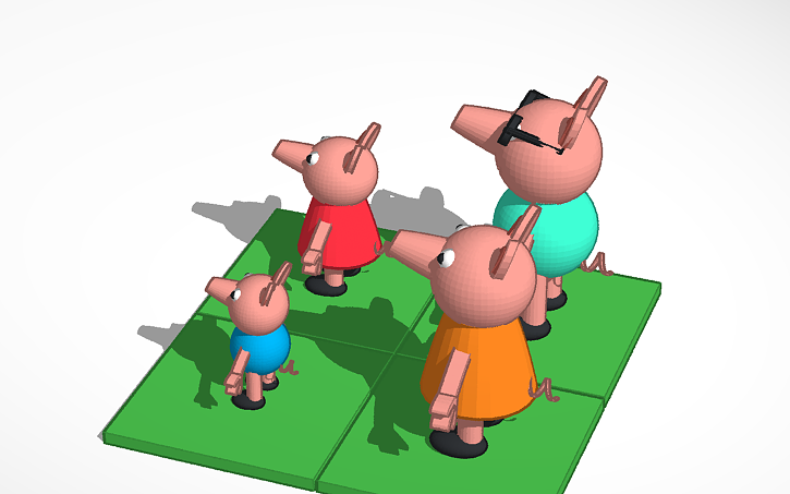 3D design Peppa's Family | Tinkercad