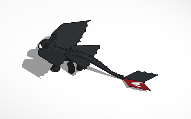 3D design Toothless - Tinkercad