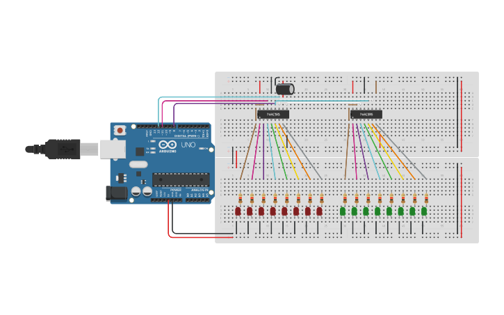Circuit design Using an Array - Tinkercad