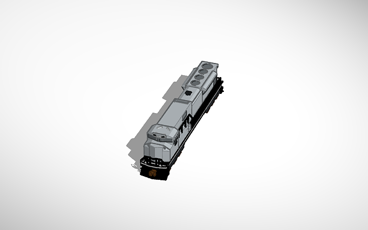 3D design Copy of Unpainted EMD SD70ACU - Tinkercad