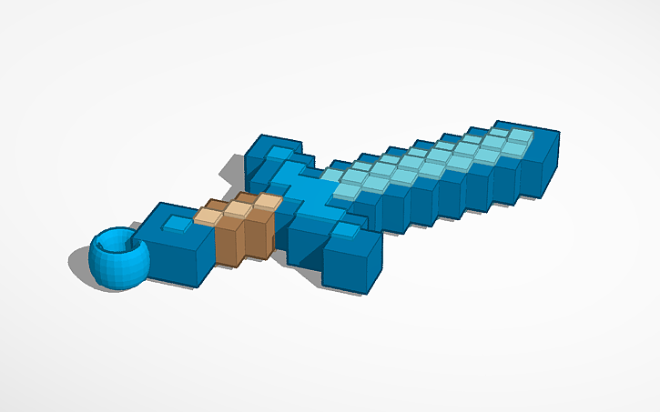 3D design Espada de minecraft - Tinkercad