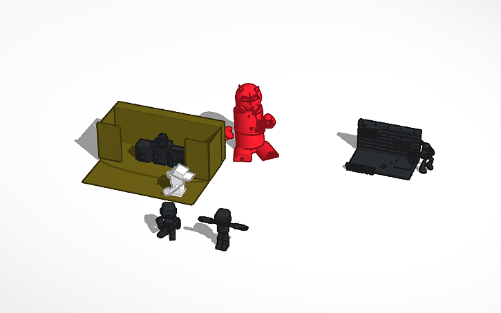 3D design Fnf set - Tinkercad